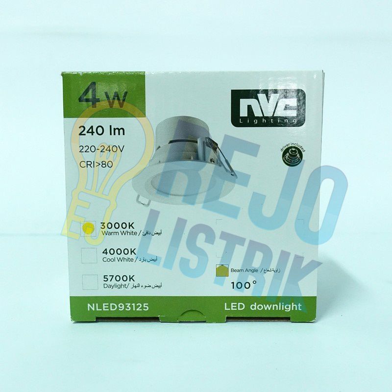 Lampu Panel Led In Bow NVC Shell 4 Watt WW/ Kuning