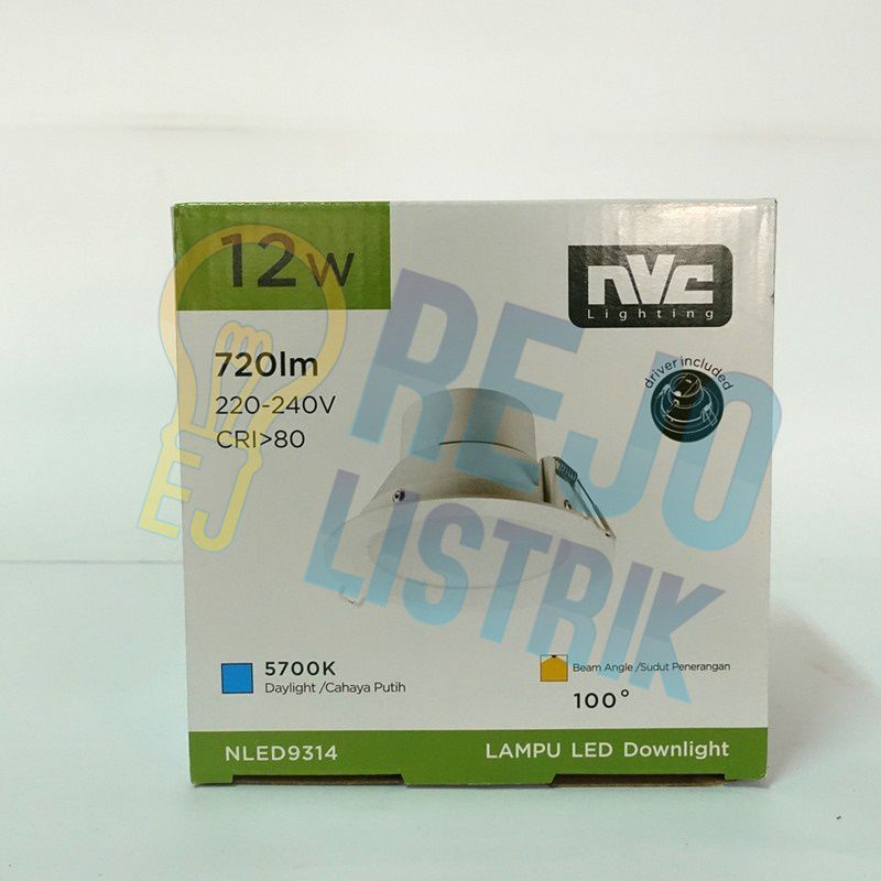 Lampu Panel Led In Bow NVC Shell 12 Watt CDL/ Putih