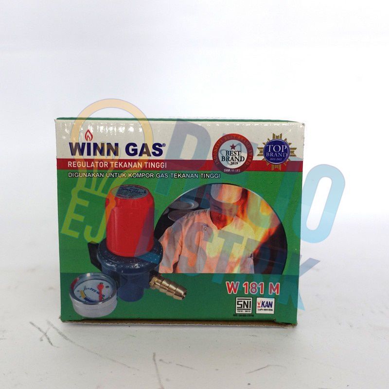 Regulator Gas High Pressure + Meter Win Gas 181