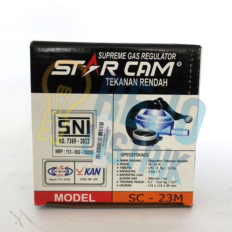 Regulator Gas + Pengaman + Meter Starcam