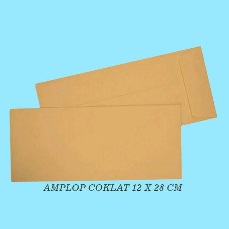 AMPLOP COKLAT KECIL 12 X 28 CM CUSTOM DESIGN