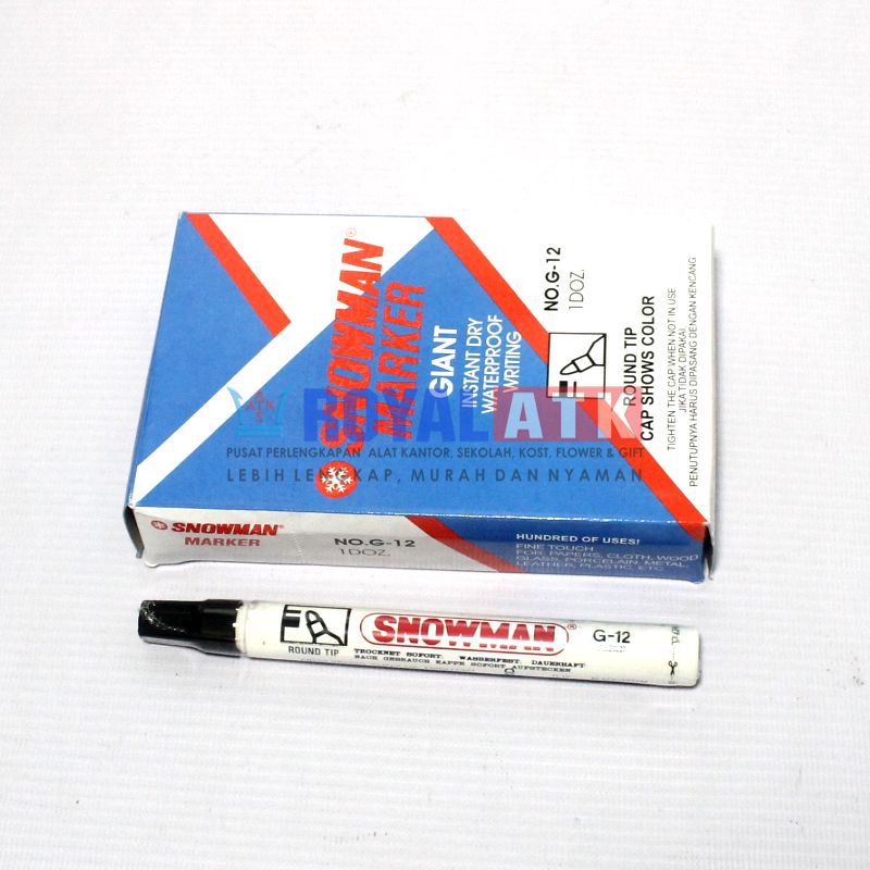 SPIDOL G-12 HITAM PERMANENT SNOWMAN /PAK 4970129726012