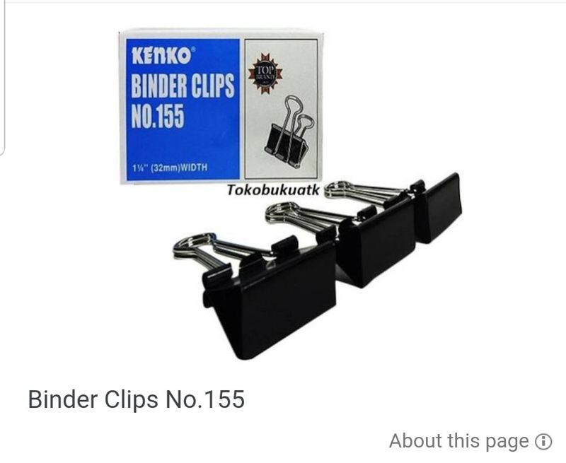 BINDER CLIPS NO.155