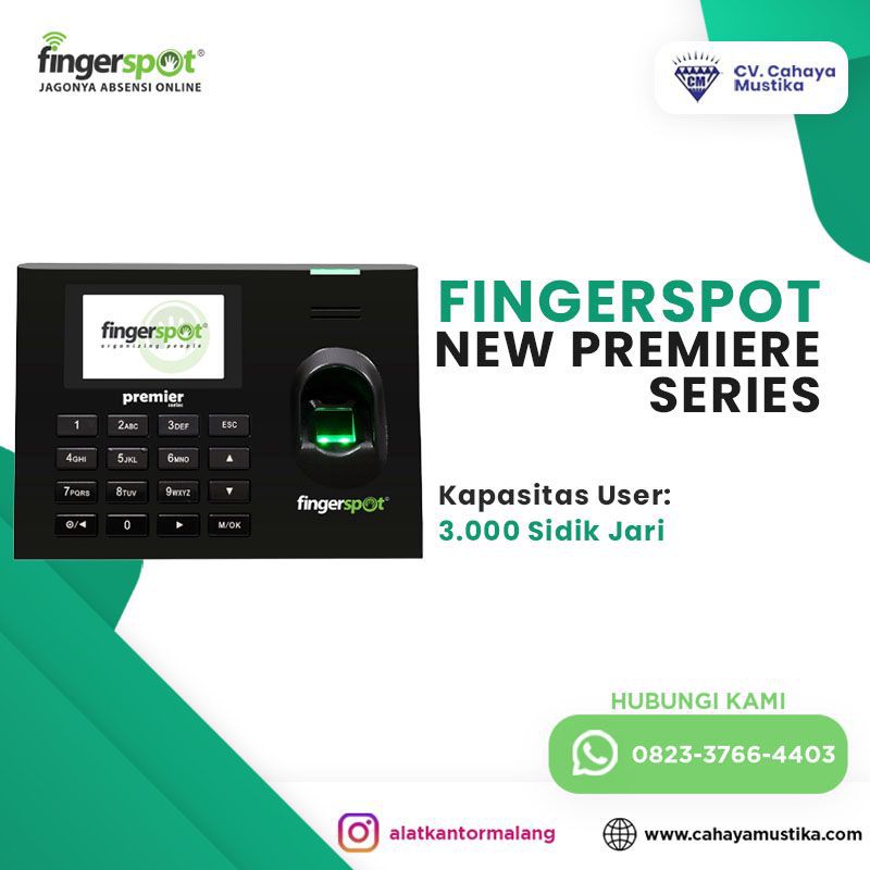 Mesin absensi FINGERSPOT New Premier Series
