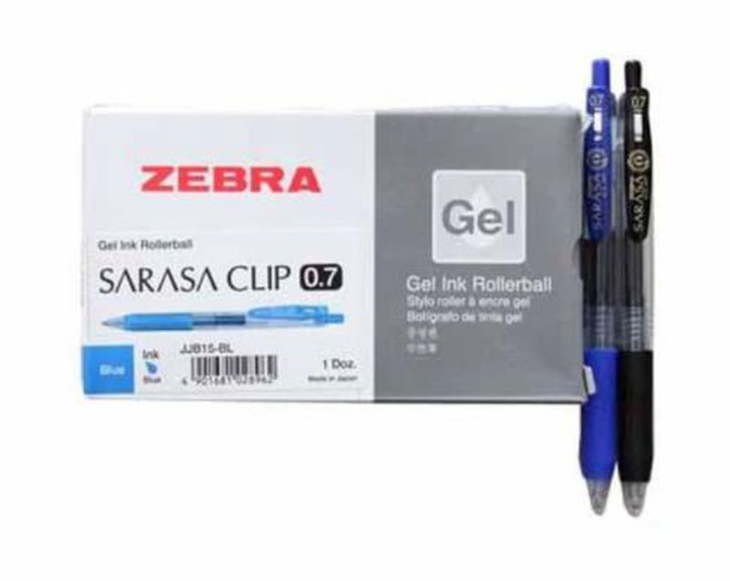Zebra Pulpen Sarasa Clip - 0.7 mm - Tinta Hitam - 1 Pak Isi 12 Pcs ...
