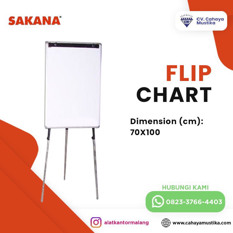 Sakana Flip Chart 3 Kakian Uk. 70 x 100 cm