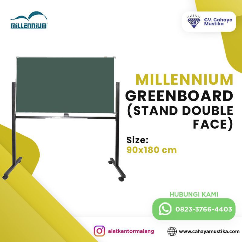 Millenium Greenboard Standing Double Face Uk. 90 x 180 cm