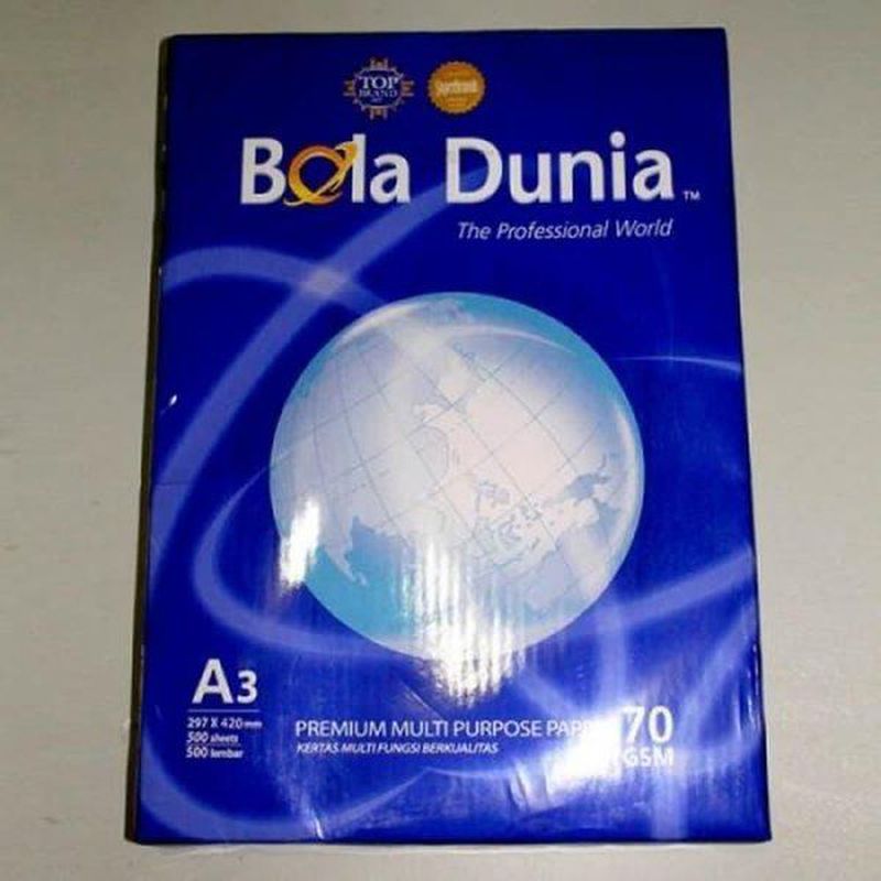 Kertas HVS A3 70 gr Bola Dunia