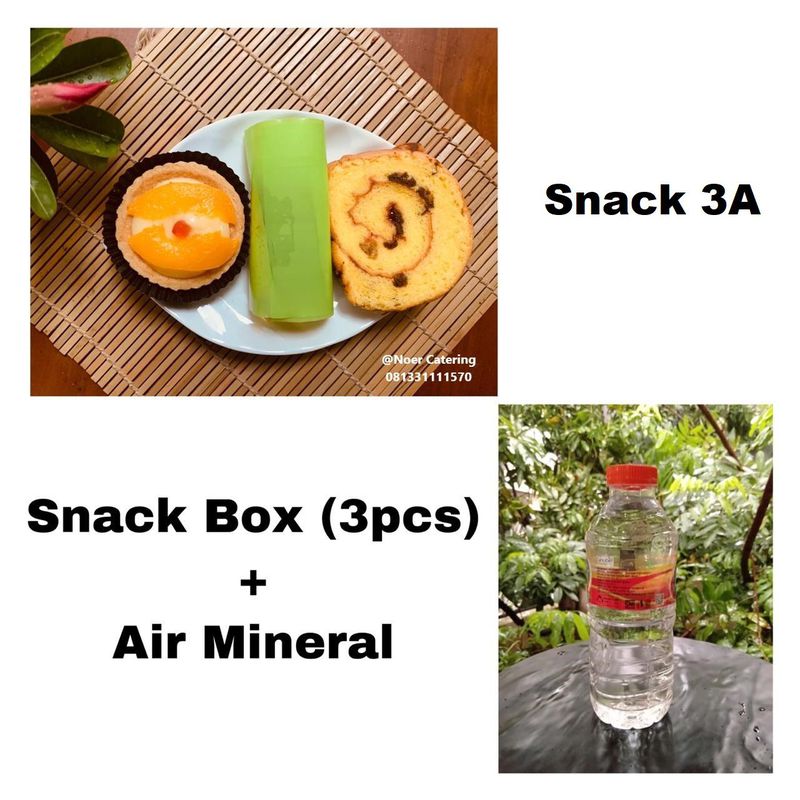 Snack Box 3 Pcs + Air Mineral by Noer Catering - Paket I