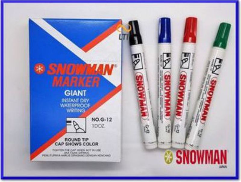 Snowman Spidol Permanen Box - Hijau