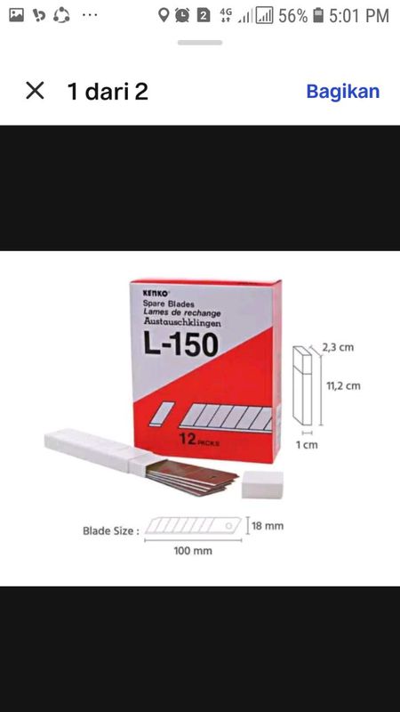 isi Cutter Besar L-500