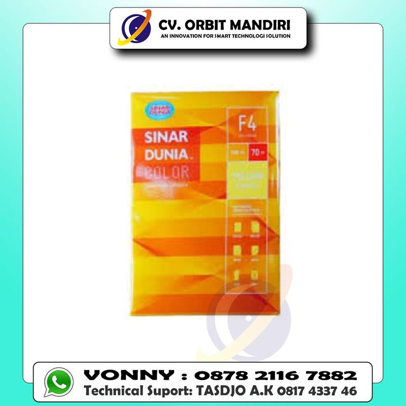Kertas HVS Kuning F4 70gr 1 Rim