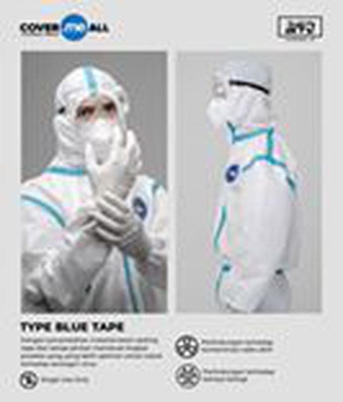 Hazmat/Cover All Blue Tape Microporous