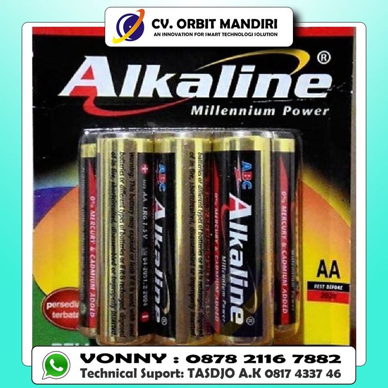 Baterai jam dinding Alkaline