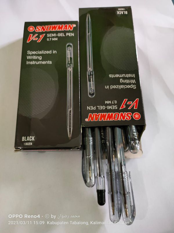 Pulpen Snowman V1 - Biru