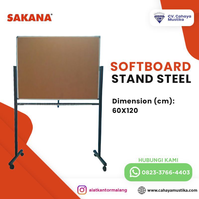 Sakana Papan Softboard Standing Polos Uk. 60 x 120 cm Papan Pin