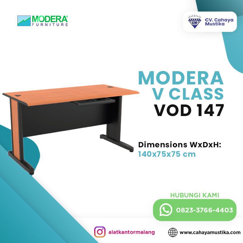 Meja Modera V Class VOD 147 Uk. 140 x 75 x 75 cm