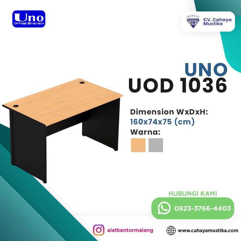 Meja Kantor UNO CLASSIC UOD 1036 (160 x 74 x 75 cm)