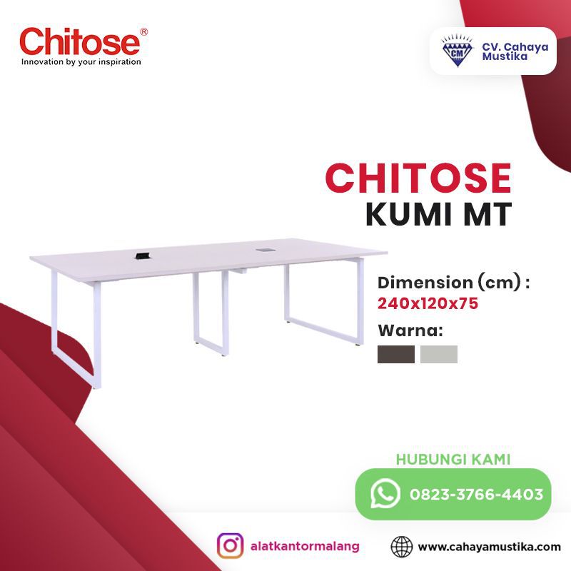 Meja Kerja Kantor CHITOSE KUMI MT Uk. 240 x 120 x 75 cm