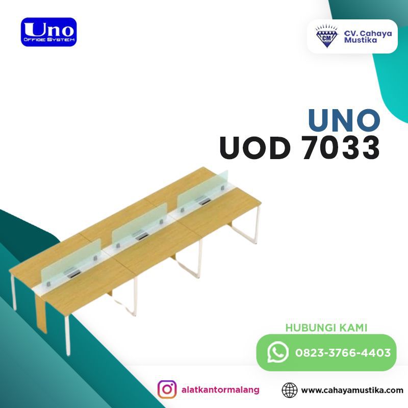 Meja Kantor UNO NEW MODERN UOD 7033 (360 x 120 x 75 cm)