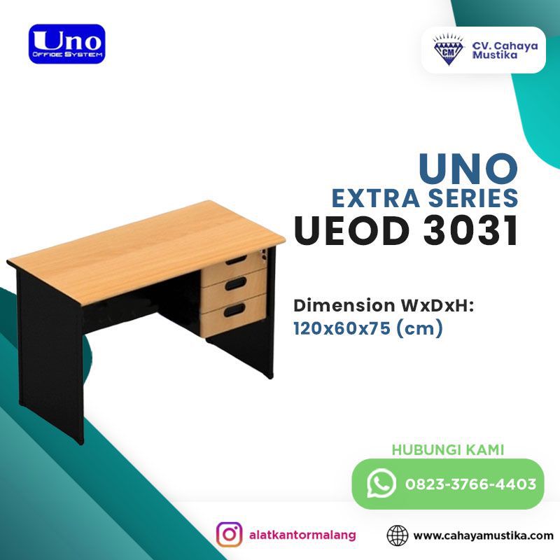 Meja Kantor UNO EXTRA UEOD 3031 (120 x 60 x 75 cm)