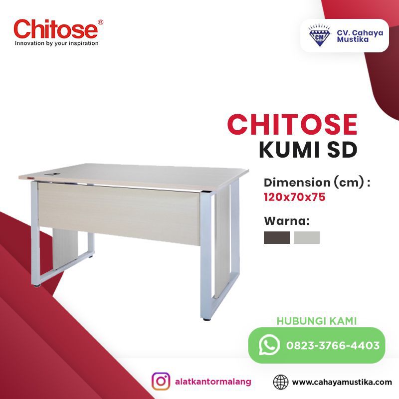 Meja Kerja Kantor CHITOSE KUMI SD Uk. 120 x 70 x 75 cm