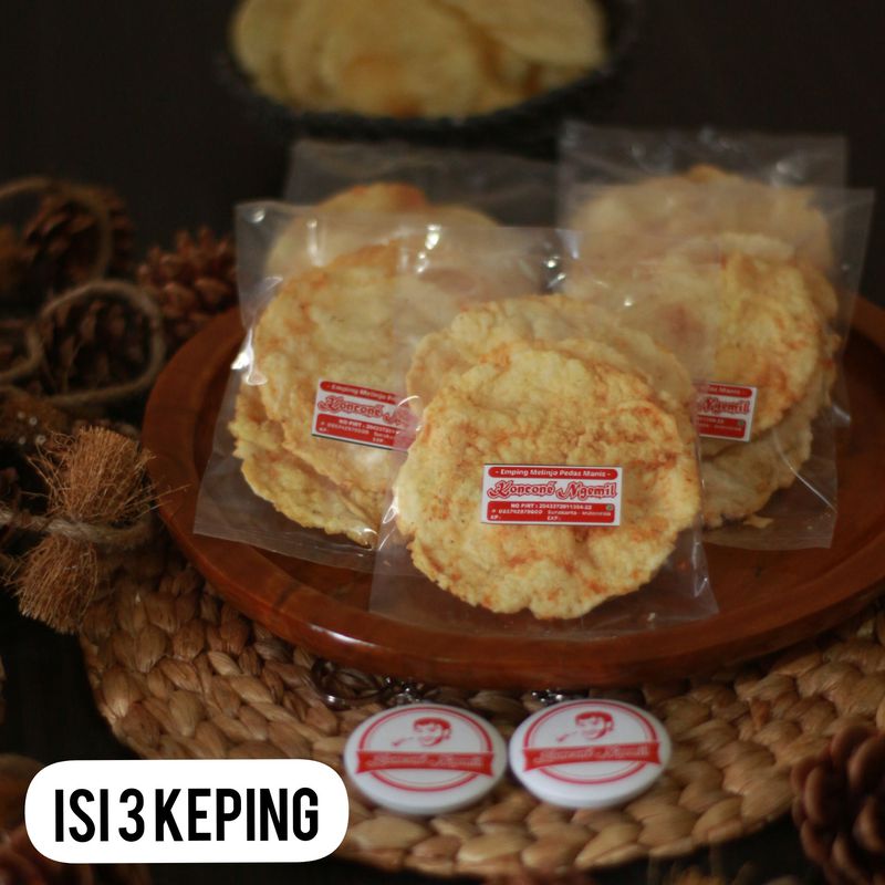 Emping Melinjo isi 3 keping-snack box - Original