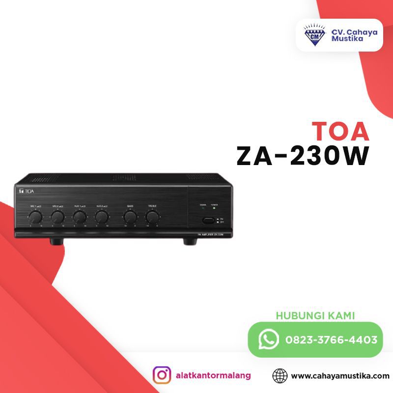 PENGUAT SUARA TOA ZA-230W MIXER AMPLIFIER 30W (AC/DC)