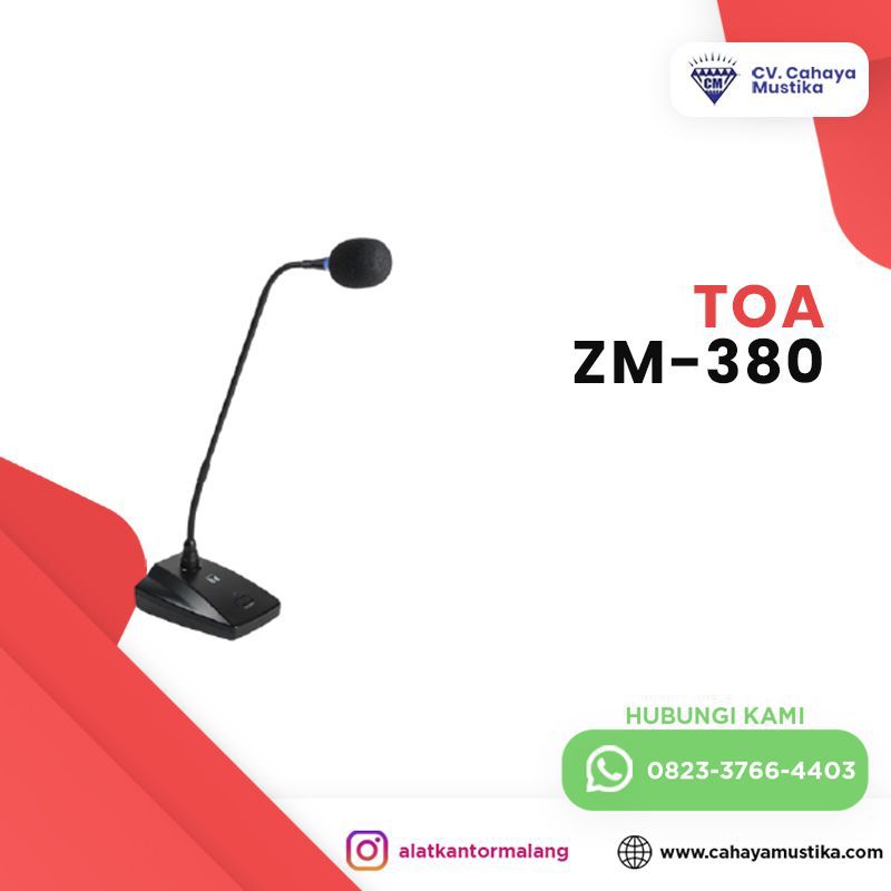 GOOSENECK MICROPHONE TOA ZM-380 MIKROPON MEJA PODIUM