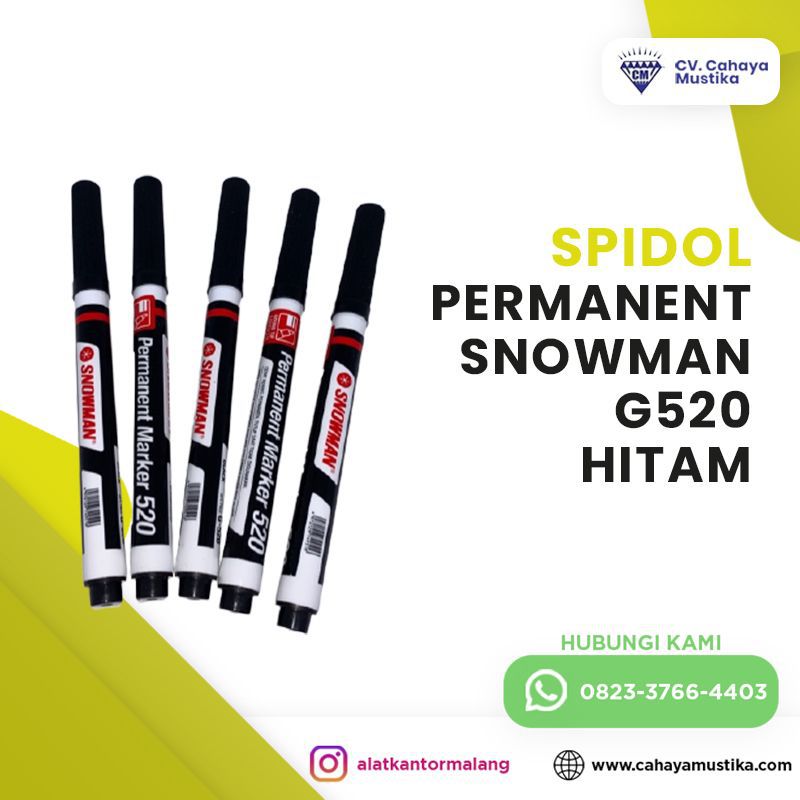 Spidol Permanent Snowman G520 Hitam