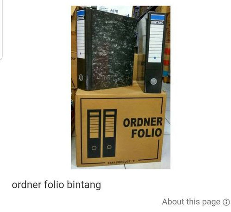 ORDNER FOLIO BINTANG