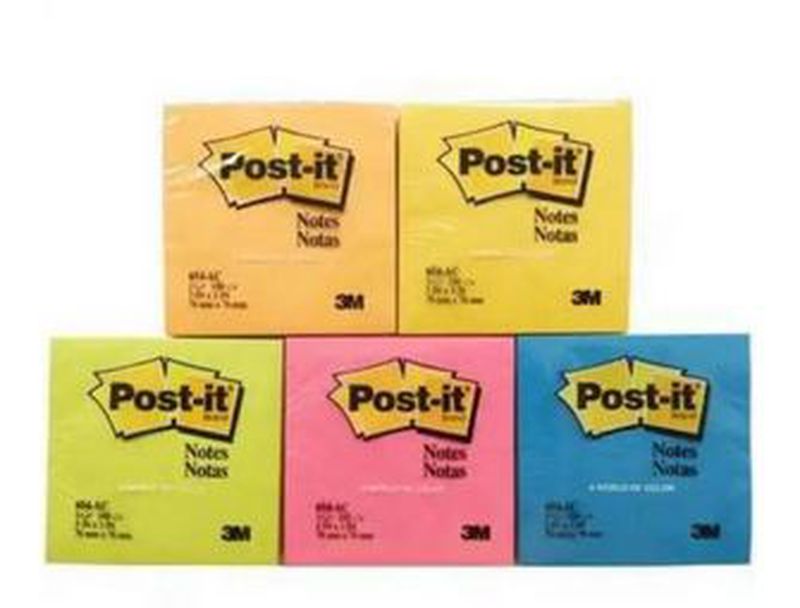 3M Post-It Sticky Notes 654 - 3 x 3 Inci - MultiColor - 1 Set Isi 12 ...