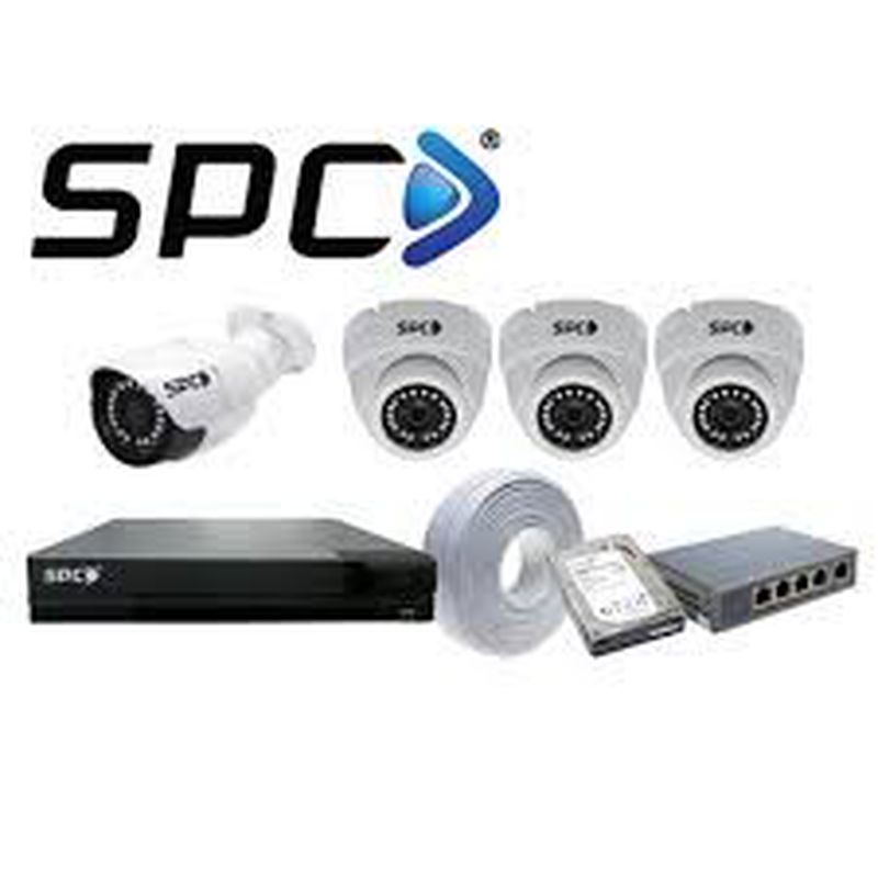 Paket kamera CCTV SPC 4 channel, Unit only Siap pasang - 2TB