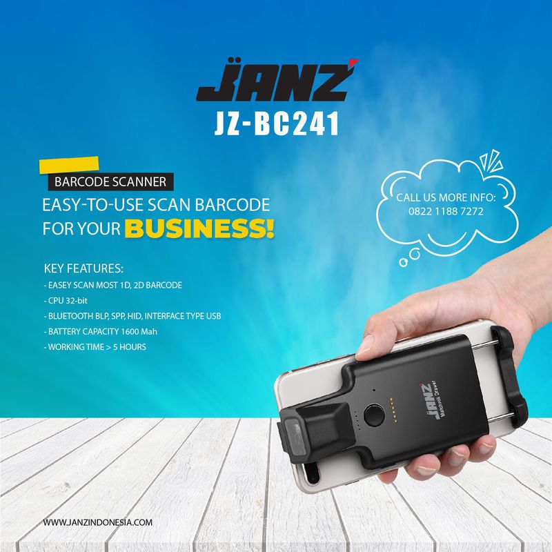 JZ-BC241 Janz Backclip 2D Barcode Scanner