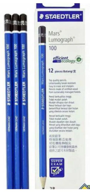 Pensil Staedtler Mars Lumograph 100 2B