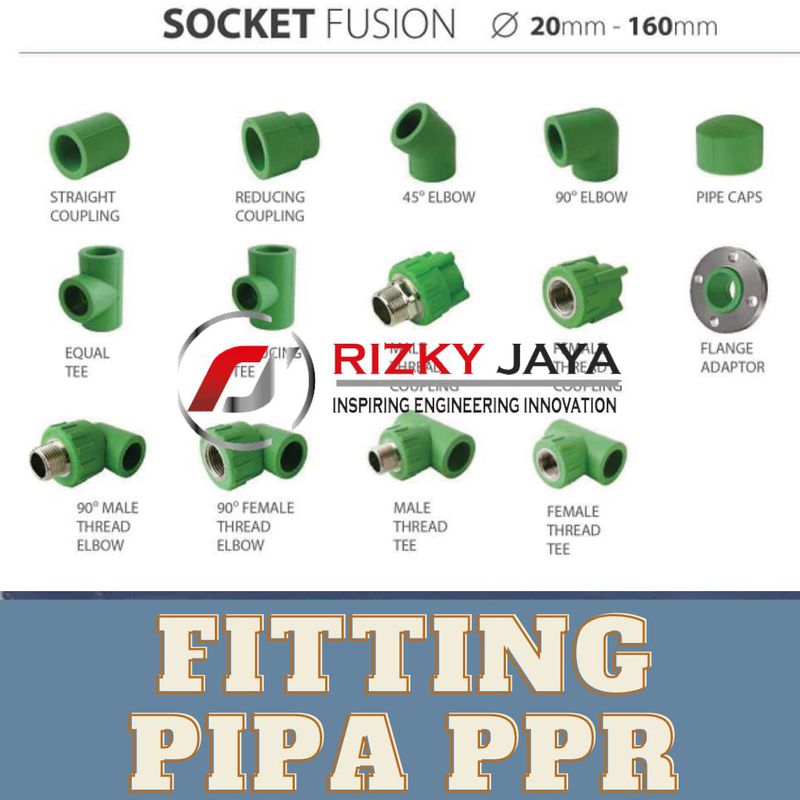 AKSESORIS FITTING PPR/ AKSESORIS FITTING PIPA AIR PANAS DAN PIPA AIR DINGIN