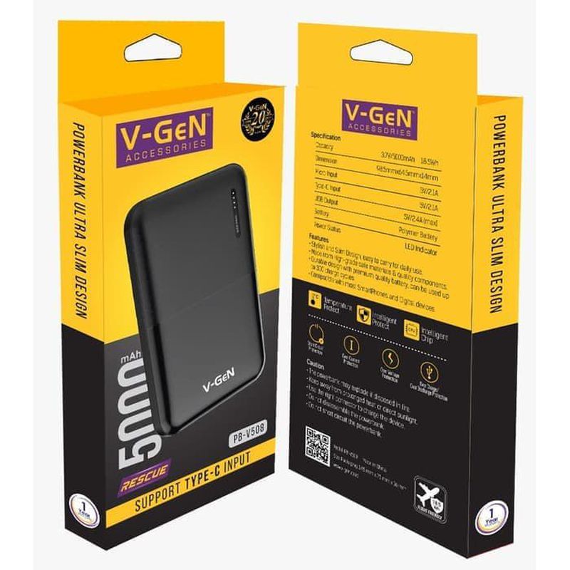PB-V509 V-Gen Power Bank 5.000 mAh