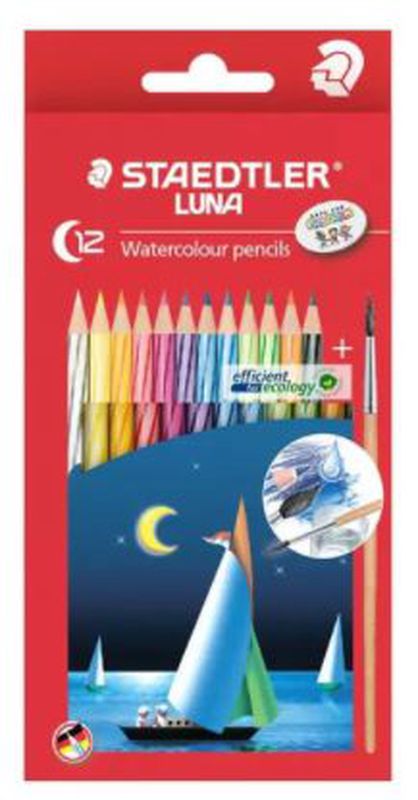 Pensil 12 Warna Staedtler Luna Aquarel Panjang 137 10 C12