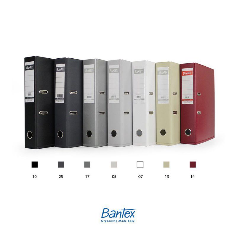 Bantex Lever Arch File Ordner Plastic Folio 7cm #1465 - Grey