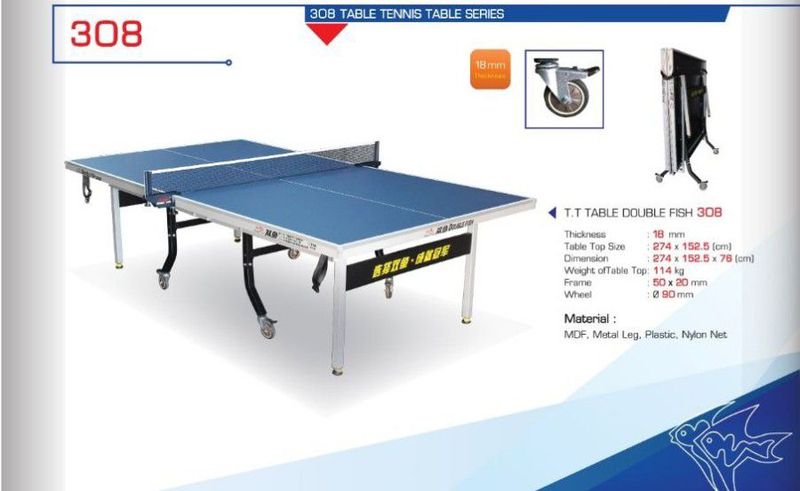 Meja Pingpong Tenis Meja Double Fish 308 Original