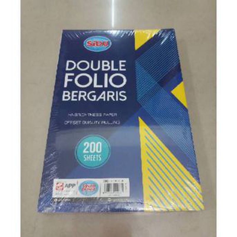 Kertas Double Folio Bergaris