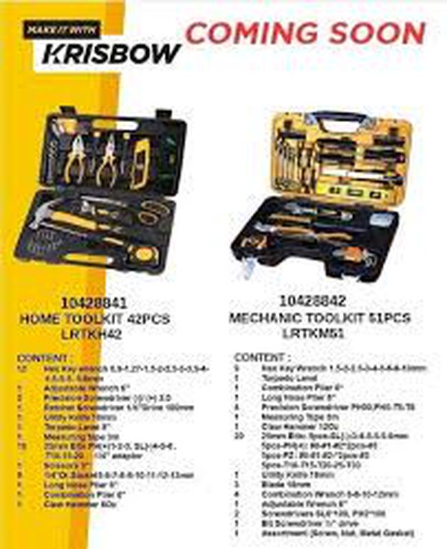 Krisbow mechanic toolkit 51pcs by yoma