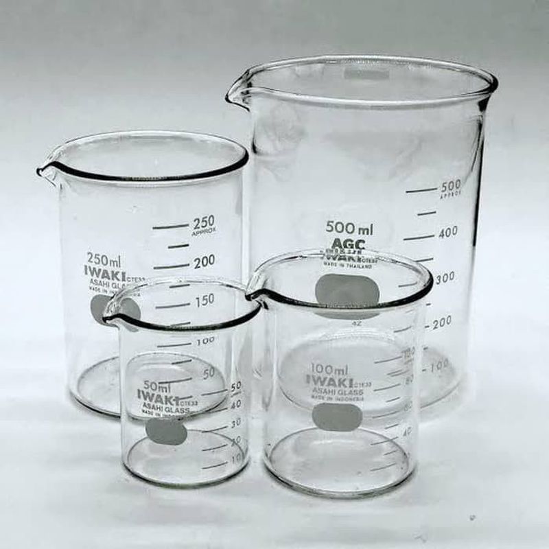 IWAKI Beaker Tall Form 100ml 1060BK100 Gelas Kimia