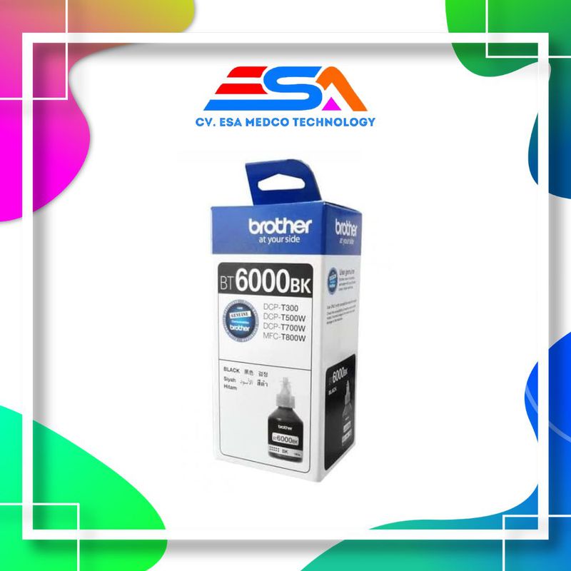 Tinta Printer Brother DCP T300 T500W T700W MFC T800W Original BT6000BK