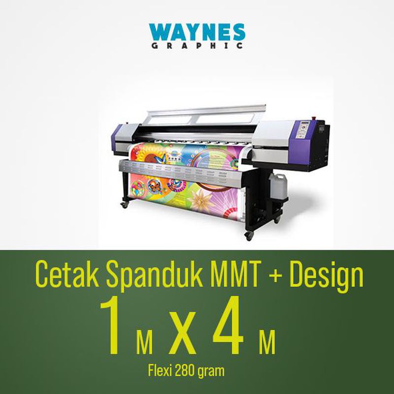Spanduk Banner MMT ukuran 1 X 4