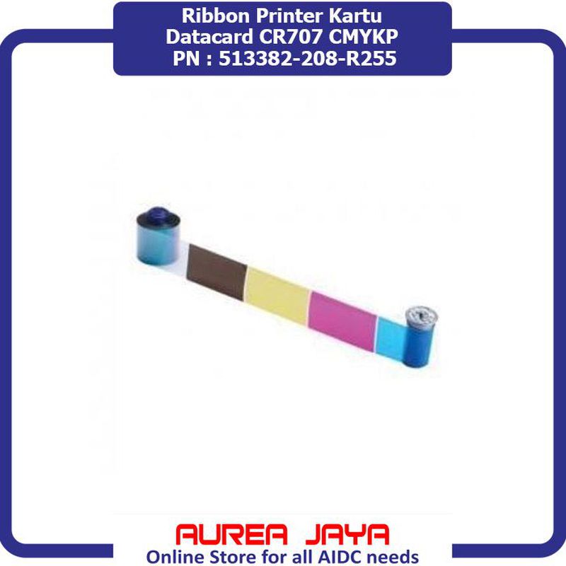 Ribbon Printer Kartu Datacard CR707 CMYKP PN : 513382-208-R255