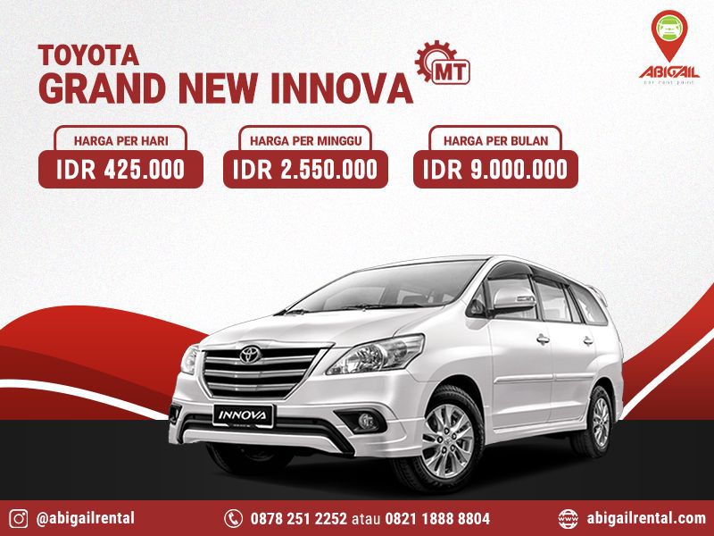 Rental Mobil Grand New Innova Manual Diesel Harian