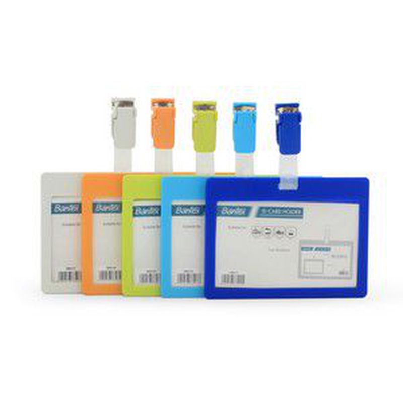 Bantex ID Card Holder Series with Clip Landscape #8864 - Cobalt Blue