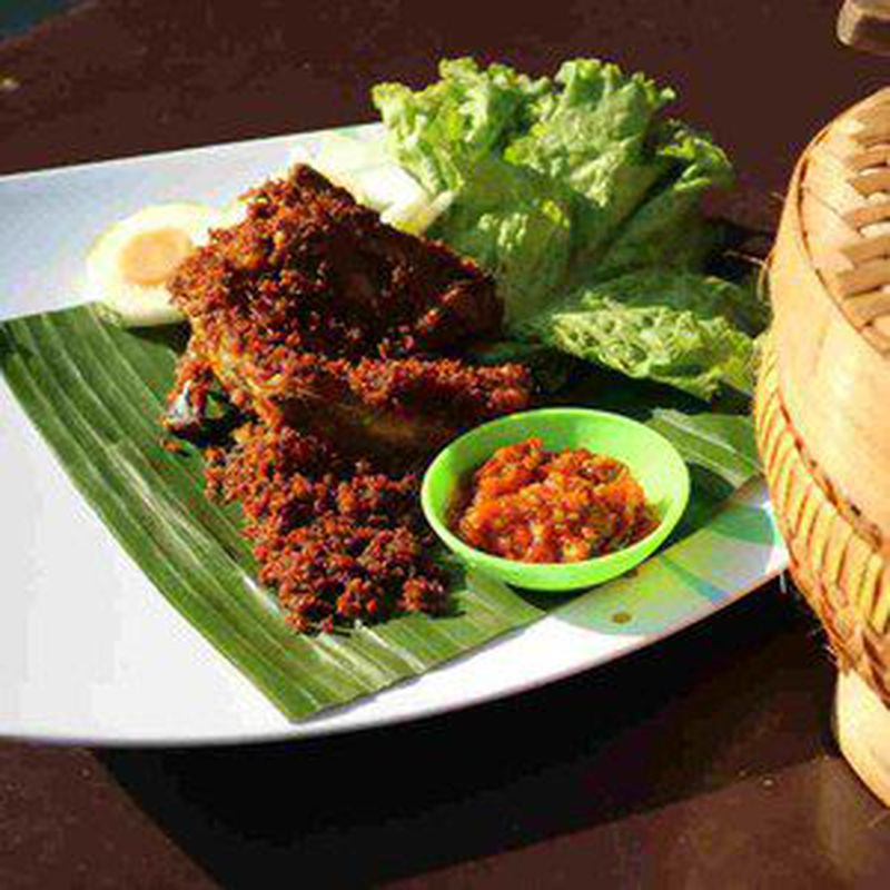 Bebek Goreng Kremes + Nasi