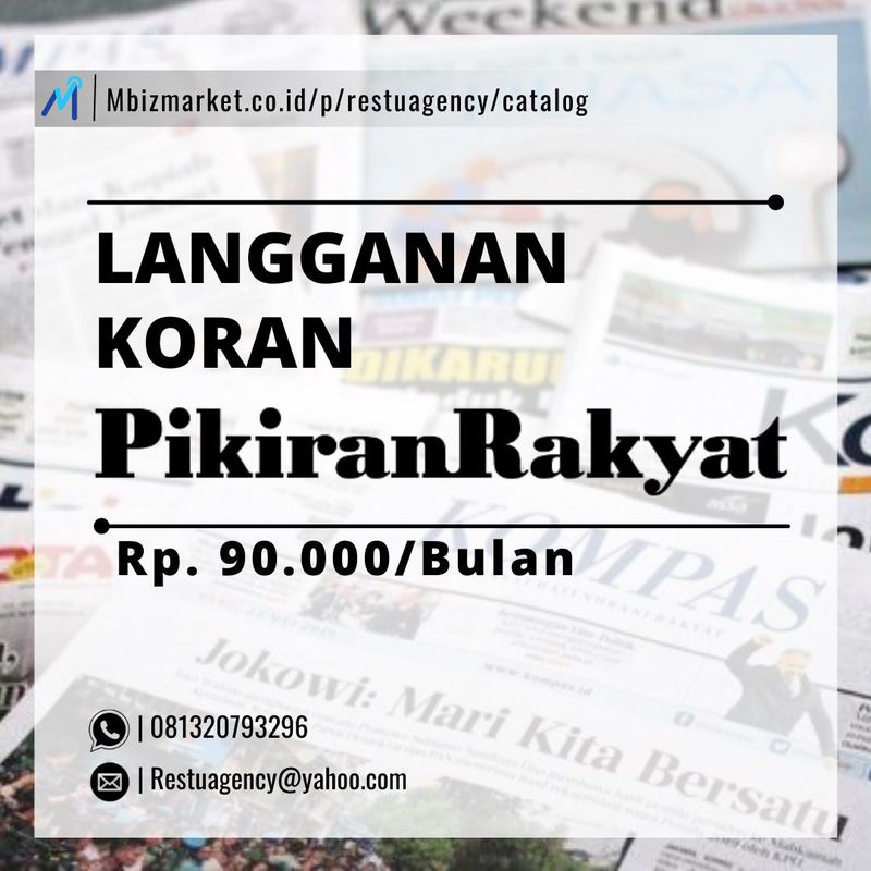 Langganan Koran Pikiran Rakyat (PR) -Perbulan